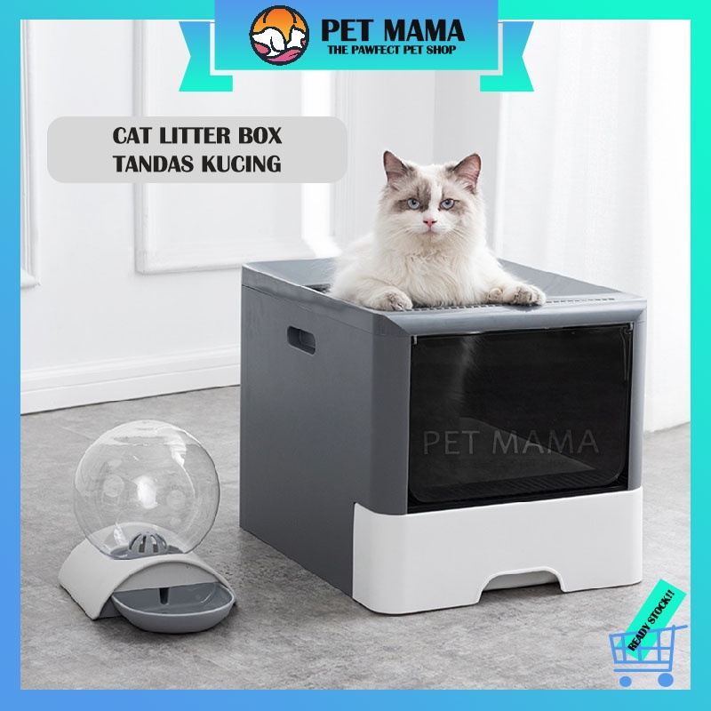 PETMAMA Cat Toilet Cat Litter Toilet Box Jumbo Tandas Kucing Tutup ...