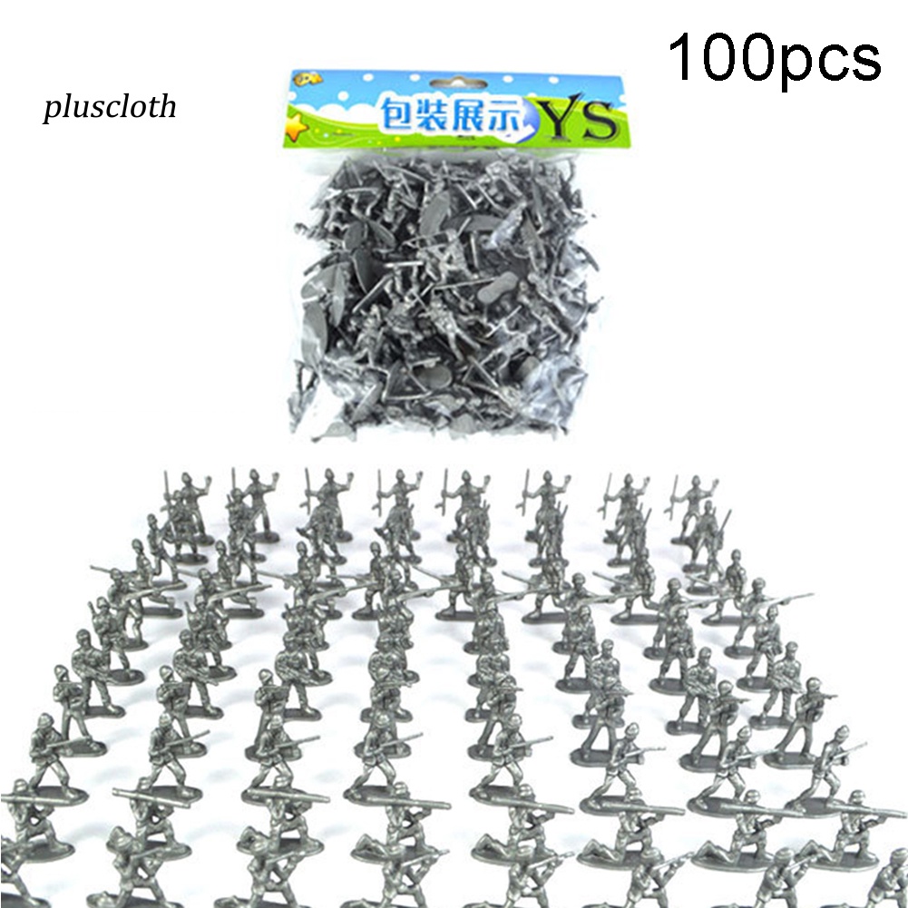 100Pcs Mini Classic Soldiers Figures Models Playset Desk Decor Kids Toy ...