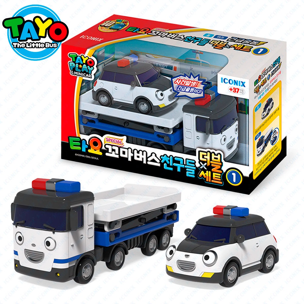 TAYO Special Little Bus Friends Double Set #1 Mini Car Toy | Shopee ...