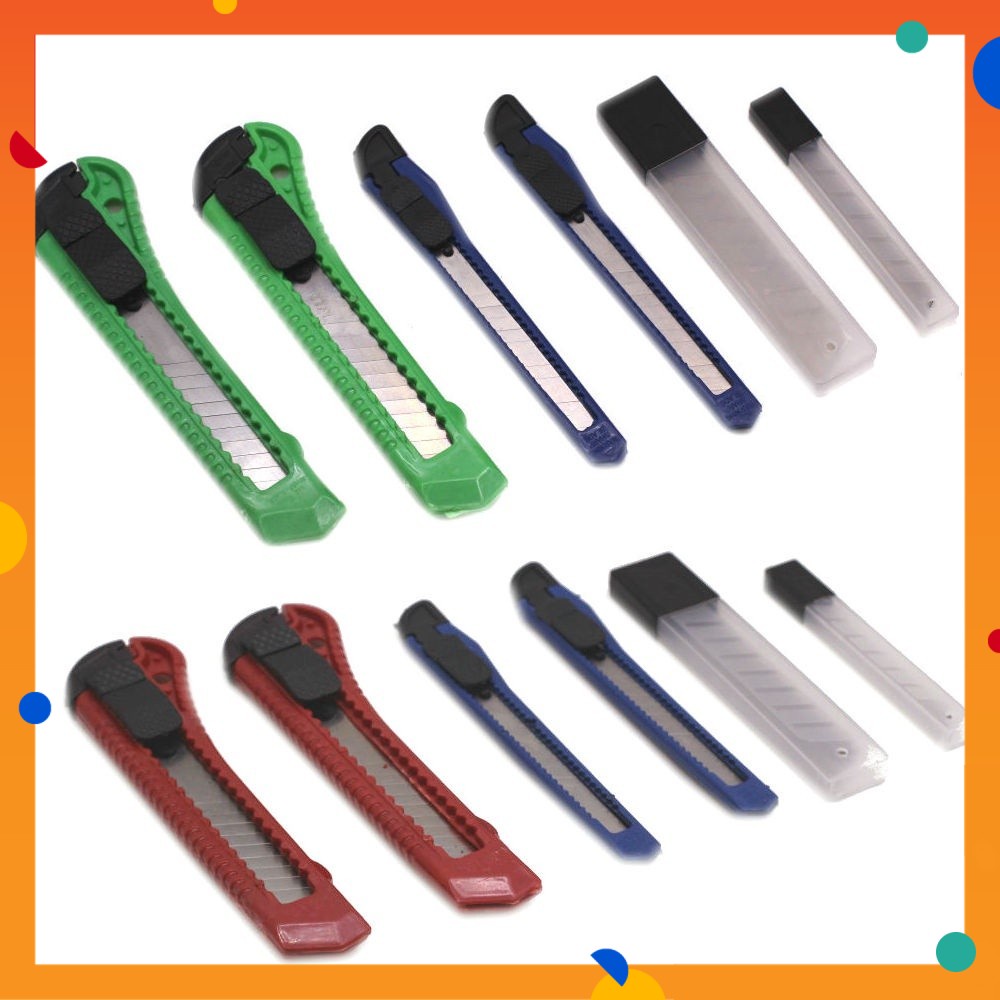 Cutter Knife Set Cutter Blade Snap Blade Refill Razor Blade | Shopee ...