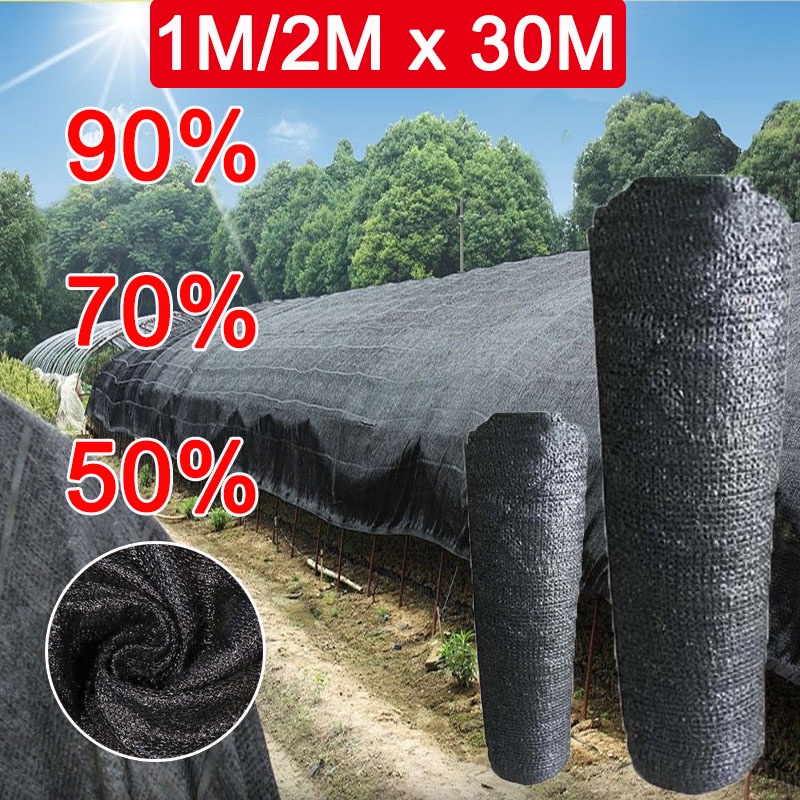 1/2x30M Black Sun Shade Netting Orchid Net Jaring Hitam Naungan ...