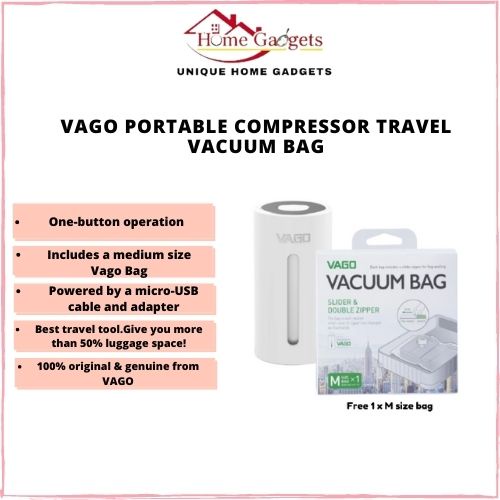 Vago Portable Compressor Travel Vacuum Bag | Shopee Malaysia