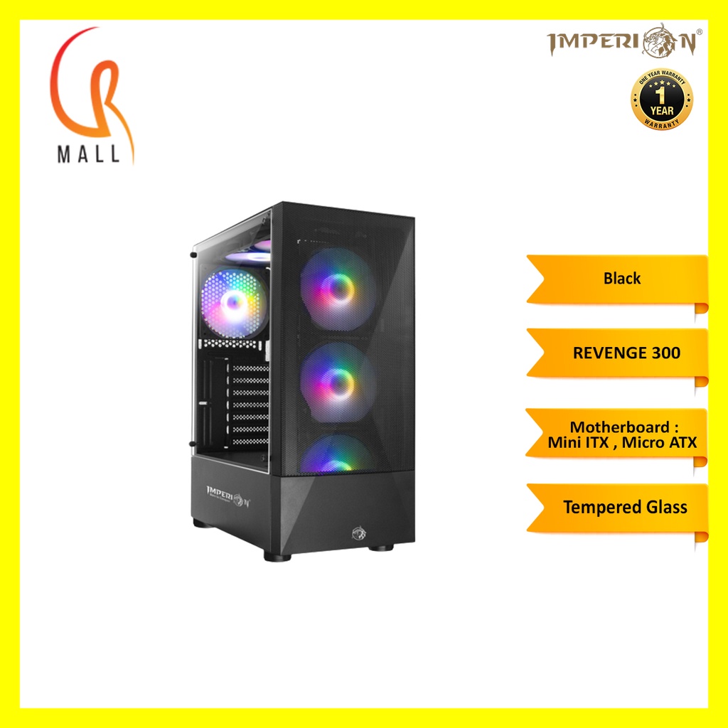 IMPERION REVENGE 300 PC CASING - BLACK | Shopee Malaysia