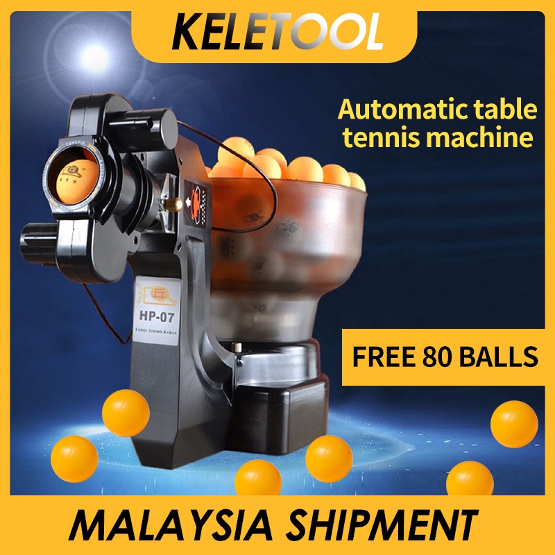 Automatic Ping Pong Table Tennis ball machine (FREE 80 balls) Robots ...