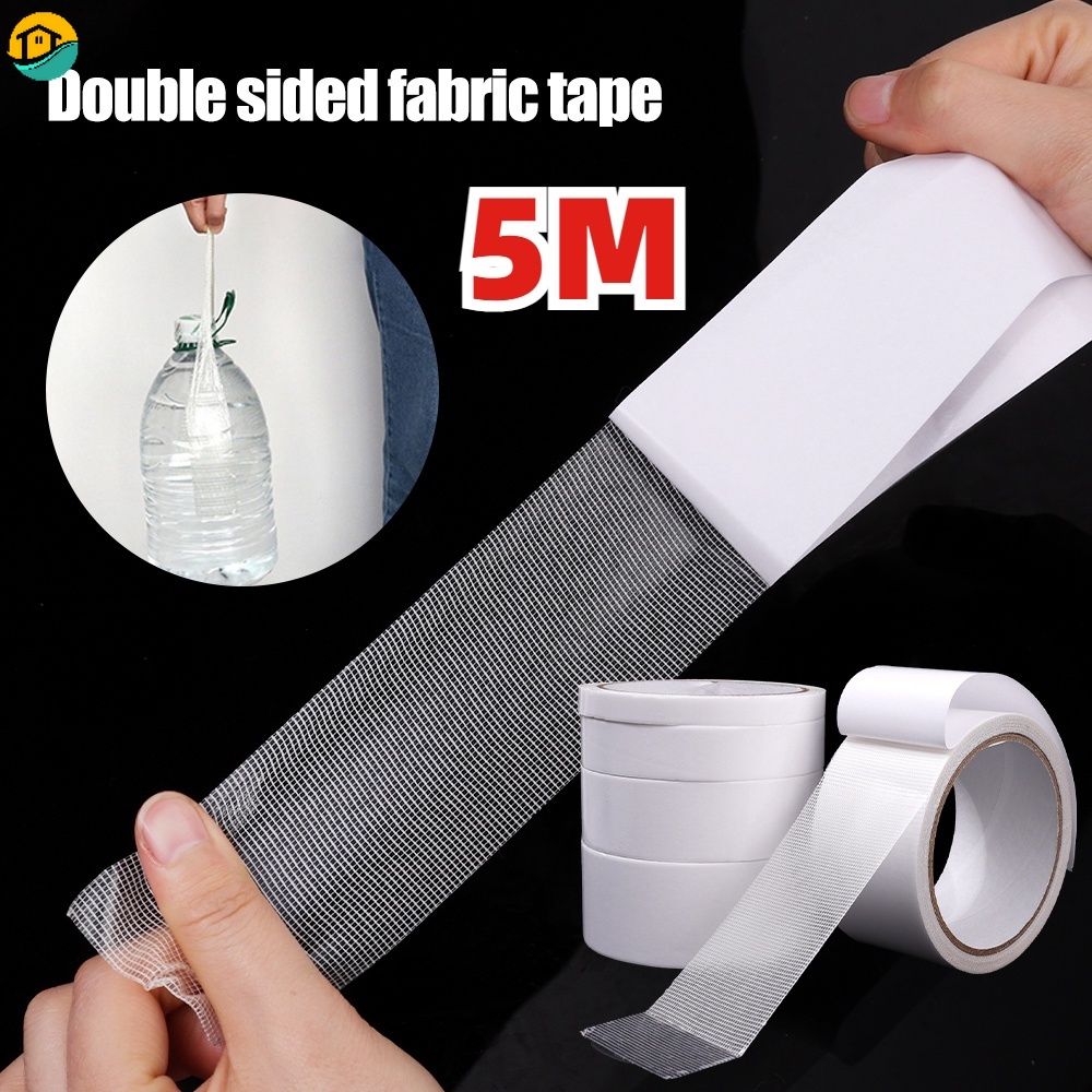 5M/Roll Multi-size White Double Sided Grid Fiber Cloth Base Tape Strong ...