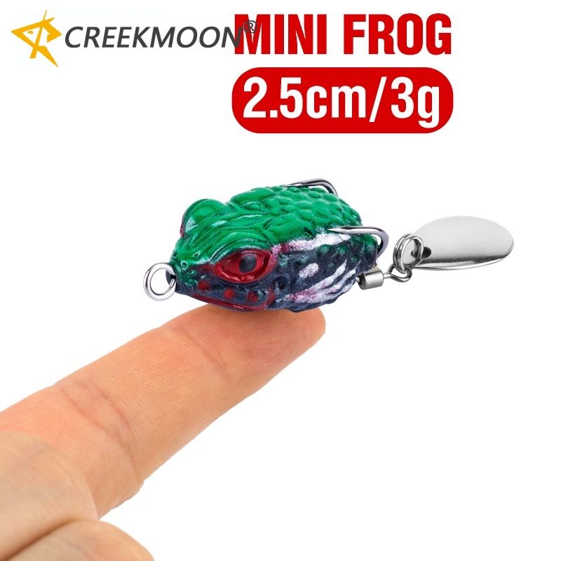 CREEKMOON 2.5cm/3g Mini Frog Casting Lure Soft Jump Frog Bait 8Colors ...