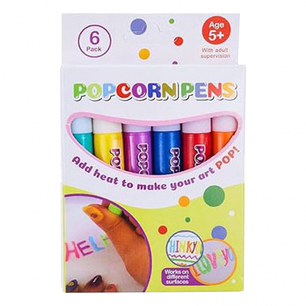 DIY Bubble Popcorn Drawing Pens,Magic Puffy Pens,Color Paint Pen Set ...