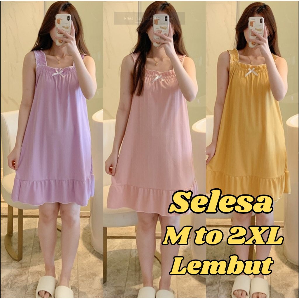 Malaysia Ready Stock Cute Sleeveless Sleepwear Dress Night Pajamas Baju ...