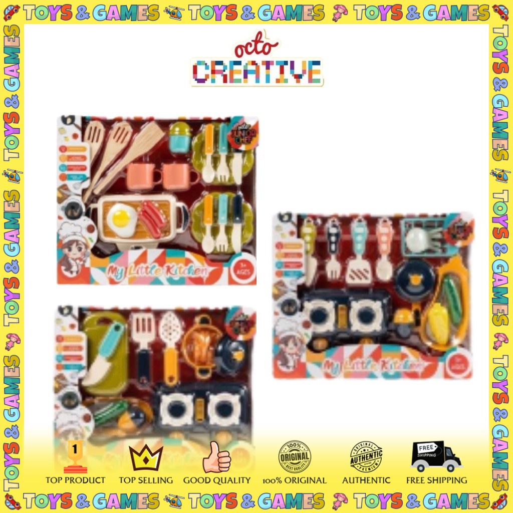 Octo Junior Chef Little Kitchen Ready Stock High Play Cooking Set Box ...