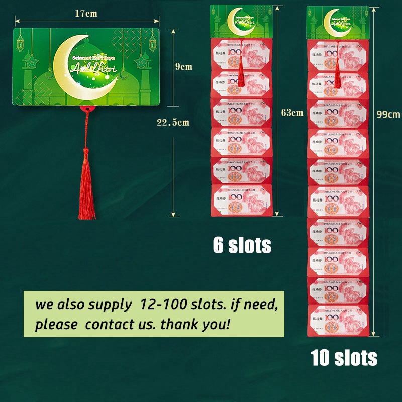 Hari Raya Folding Envelope Angpau Lesser Bairam Green Packets Eid ...