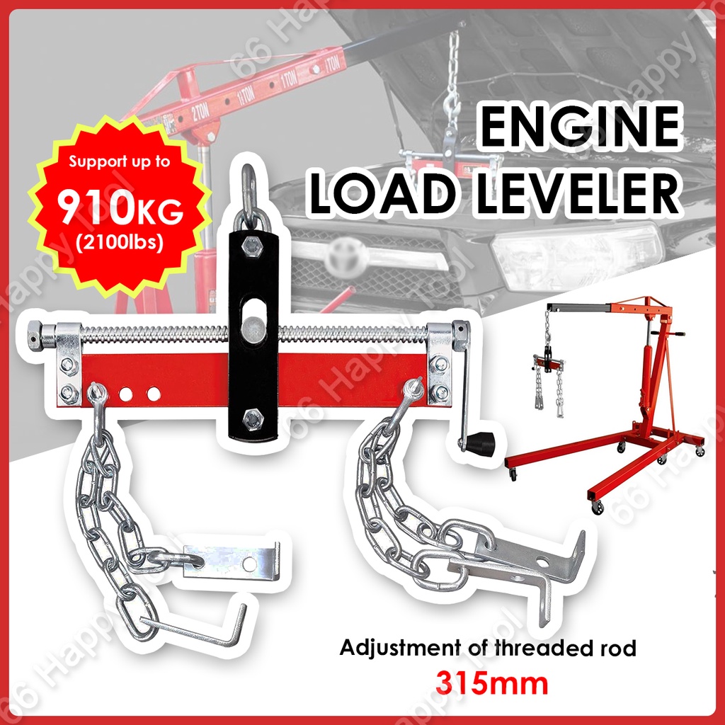 2000LBS Engine Crane Load Leveler 910kg Heavy Duty Support Bar Garage ...