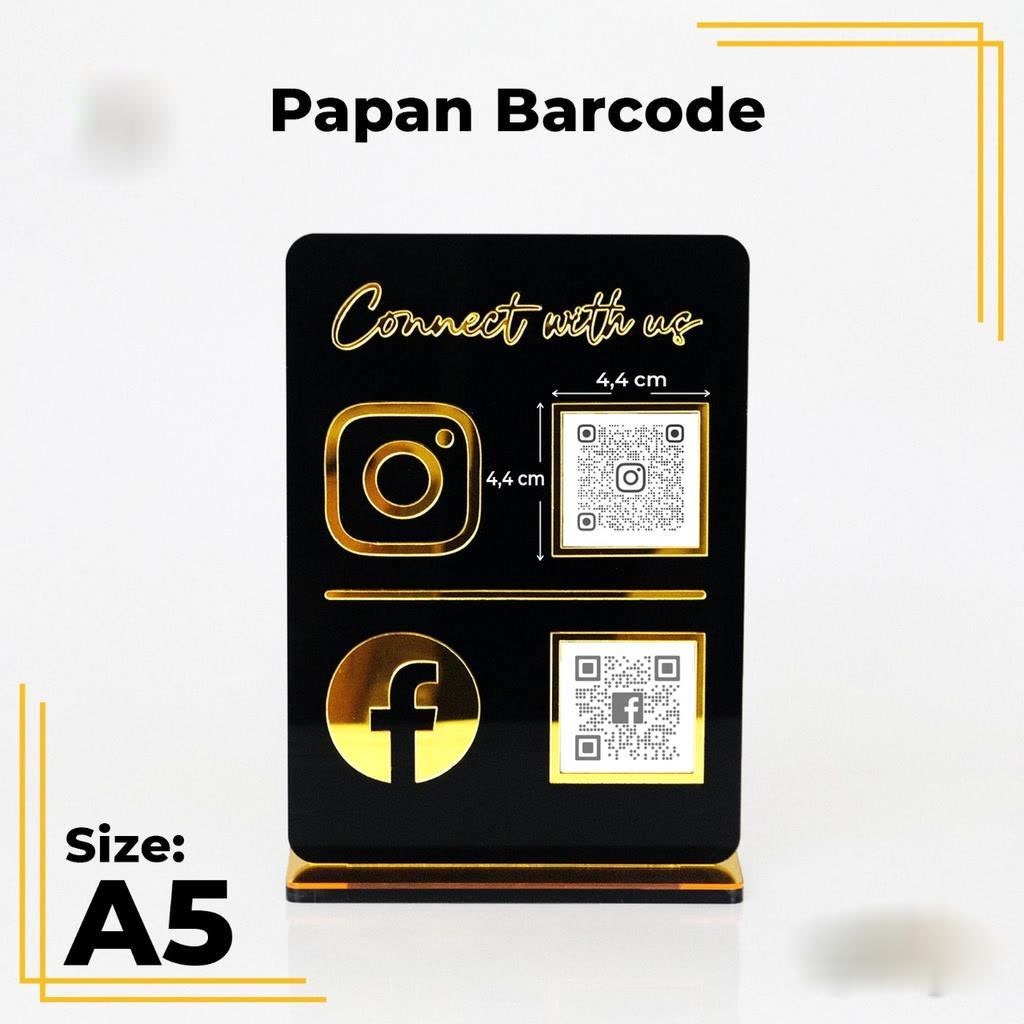 Acrylic Barcode Board | Custom QR Stand | IG FB Custom barcode ...