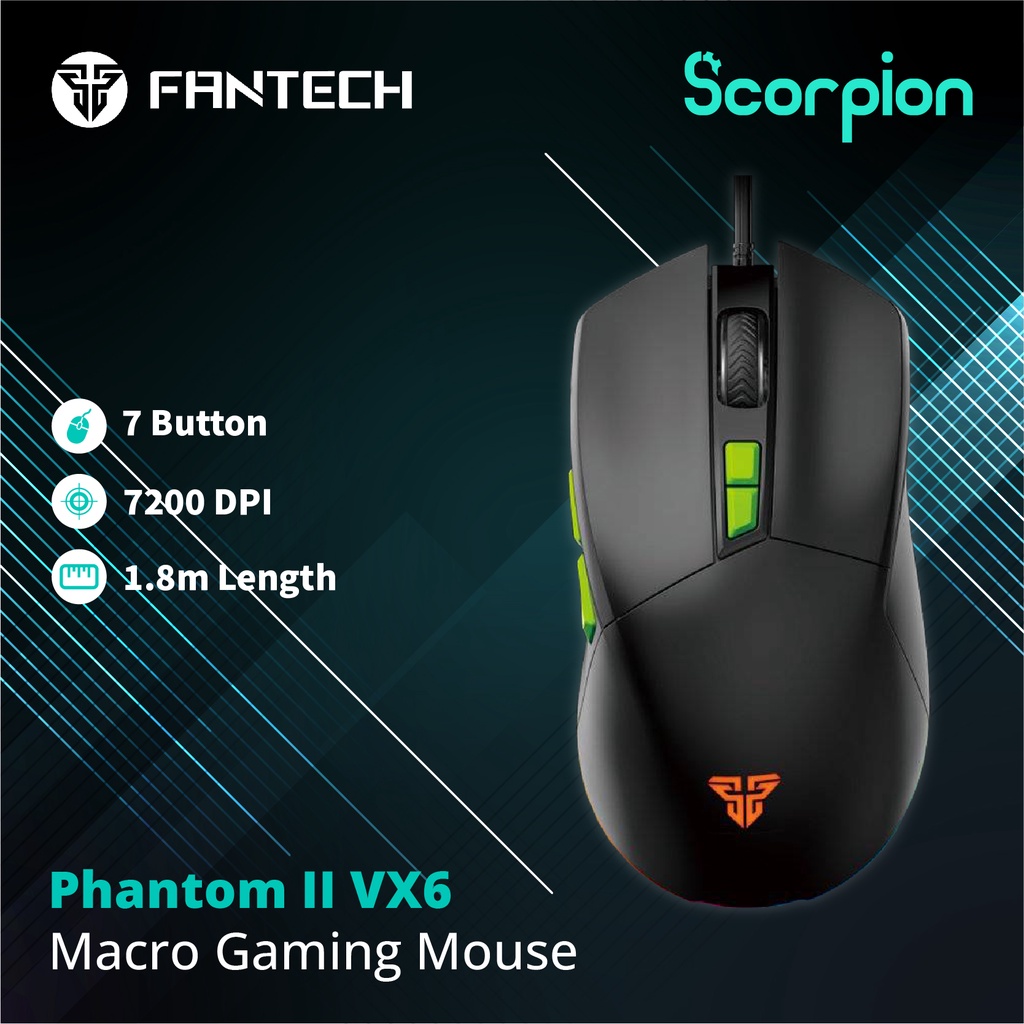 Fantech Phantom II VX6 Macro Gaming Mouse | Shopee Malaysia