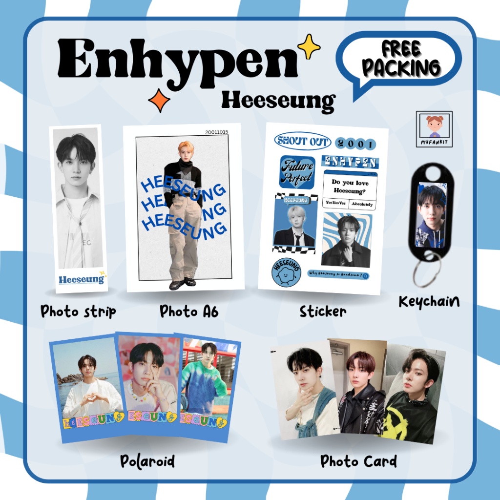 【BOORAHAE】Mini Fankit Gift Box Hampers Freebies ENHYPEN Kpop / ENGENE ...