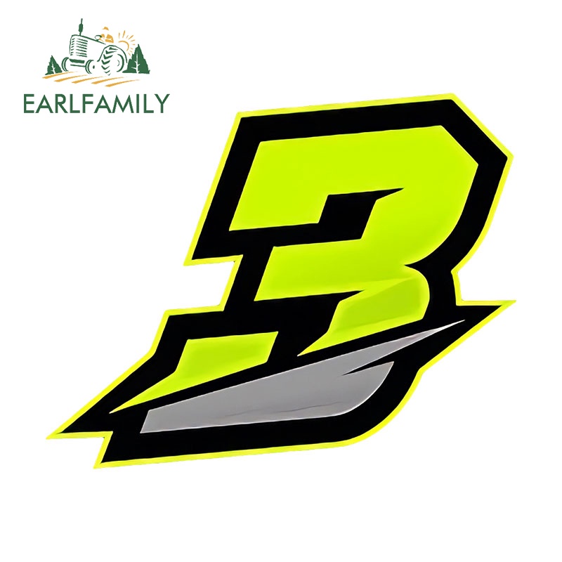 EARLFAMILY 13cm Racing Number Car Stickers Environmental Friendly ...