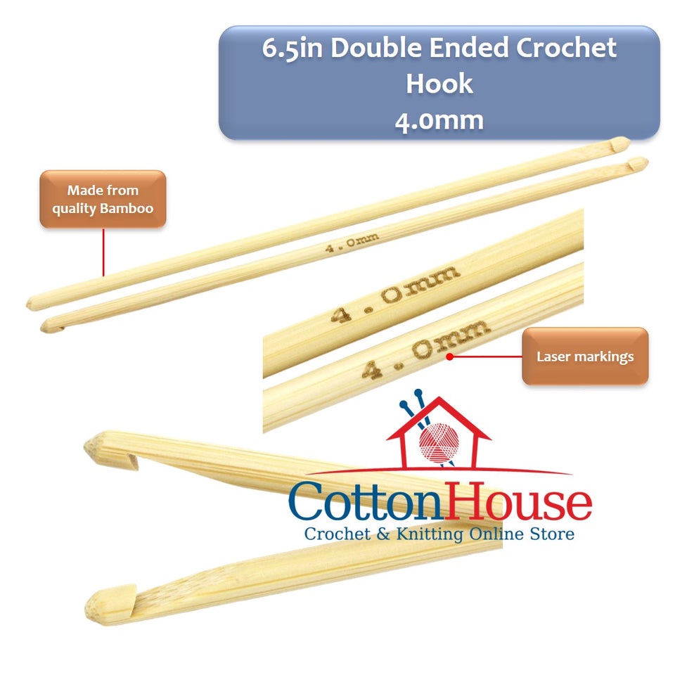 6.5in Double Ended Crochet Hook 4.0mm (1 pc) Crochenit Afghan Tunisian ...