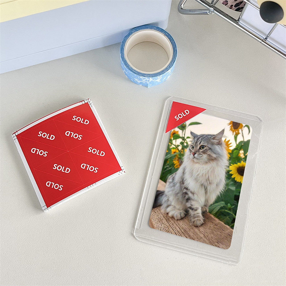 Sticker Stationery Red Sold Label Stickers SOLD Letter Photocards ...