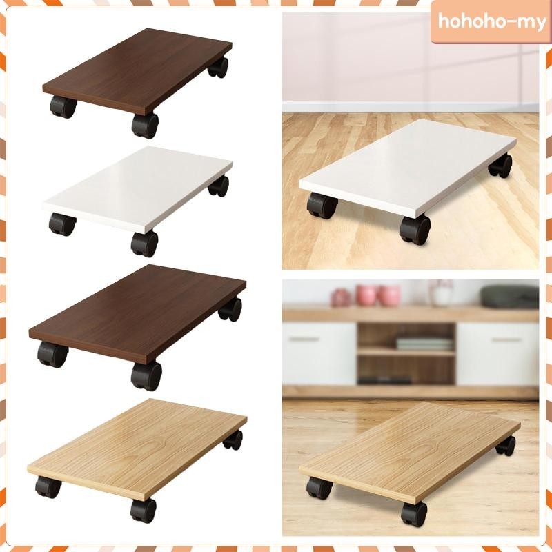 [HohohoMY] PC Stand, Wooden Stand with 4 Casters, Portable, Detachable ...