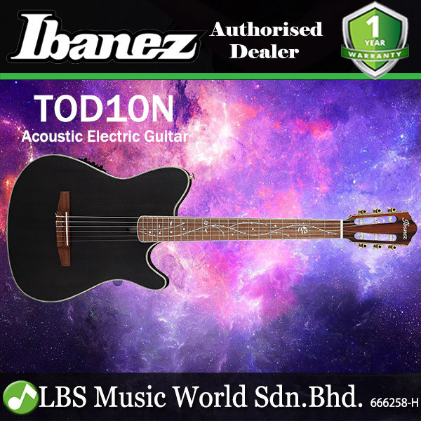 Ibanez TOD10N Solid Sitka Spruce Top FRH Body Acoustic Electric Guitar ...