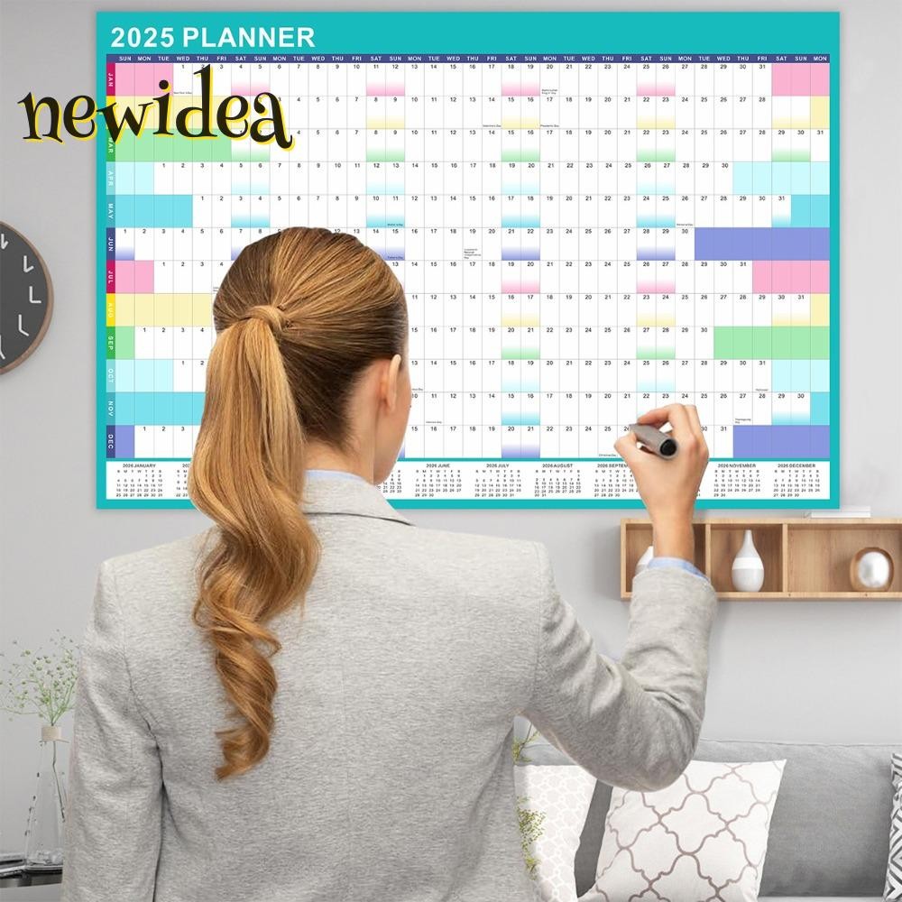 NEWIDEA Plan Daily Calendar, Erasable Hanging Planning Wall Calendar ...