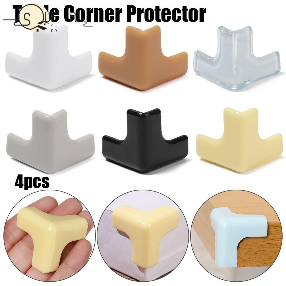 SUEREN 4PCS Corner Guards Desk Safety Soft Table Corner Protector ...