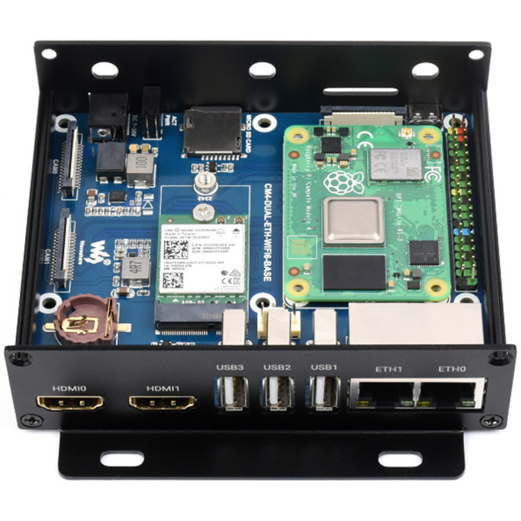 Raspberry Pie Wifi6 Dual Network Port Expansion Board Calculation Module Core Board Base Plate