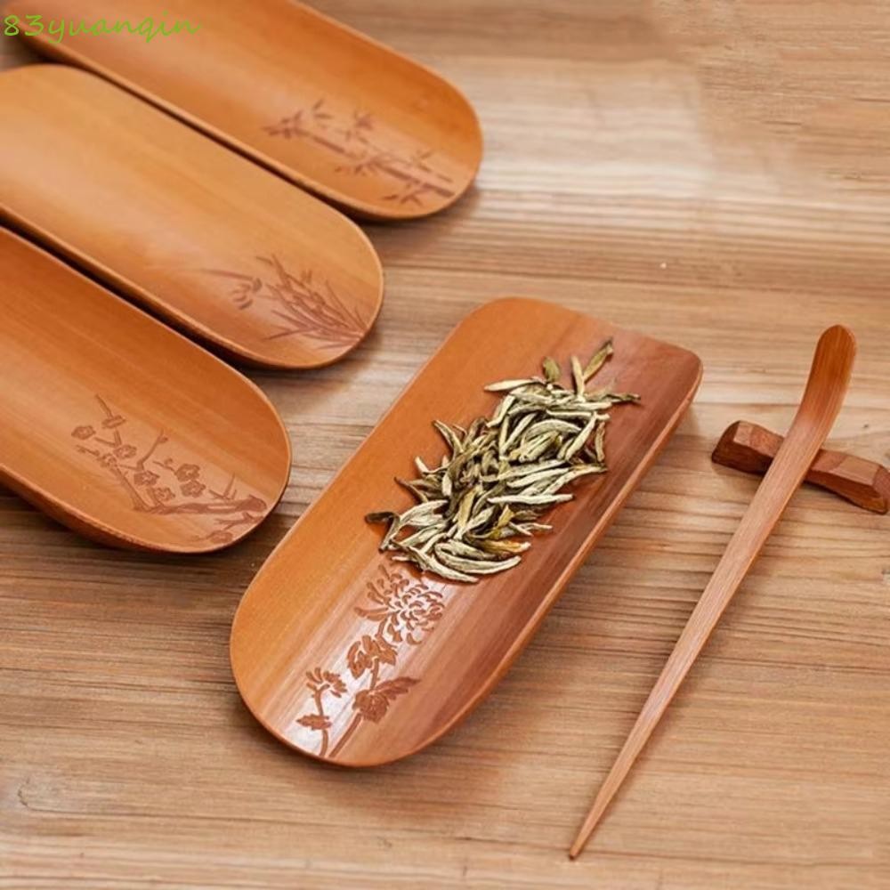 YUANQIN Tea Tool Set, Natural Traditional Bamboo Teaspoon Set, Cha Ze ...