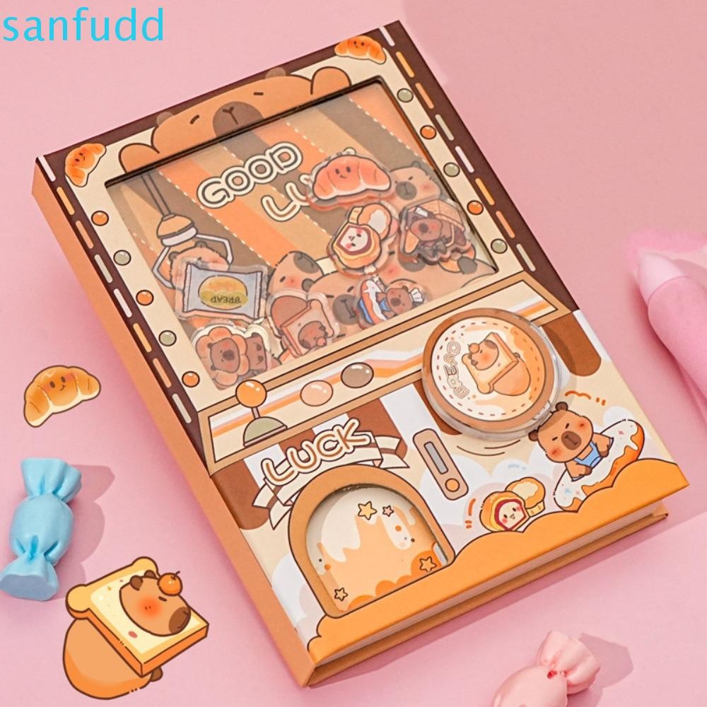 SANFUDD Capybara Notebook, Relaxing Color Inner Page Gashapon Mahines ...