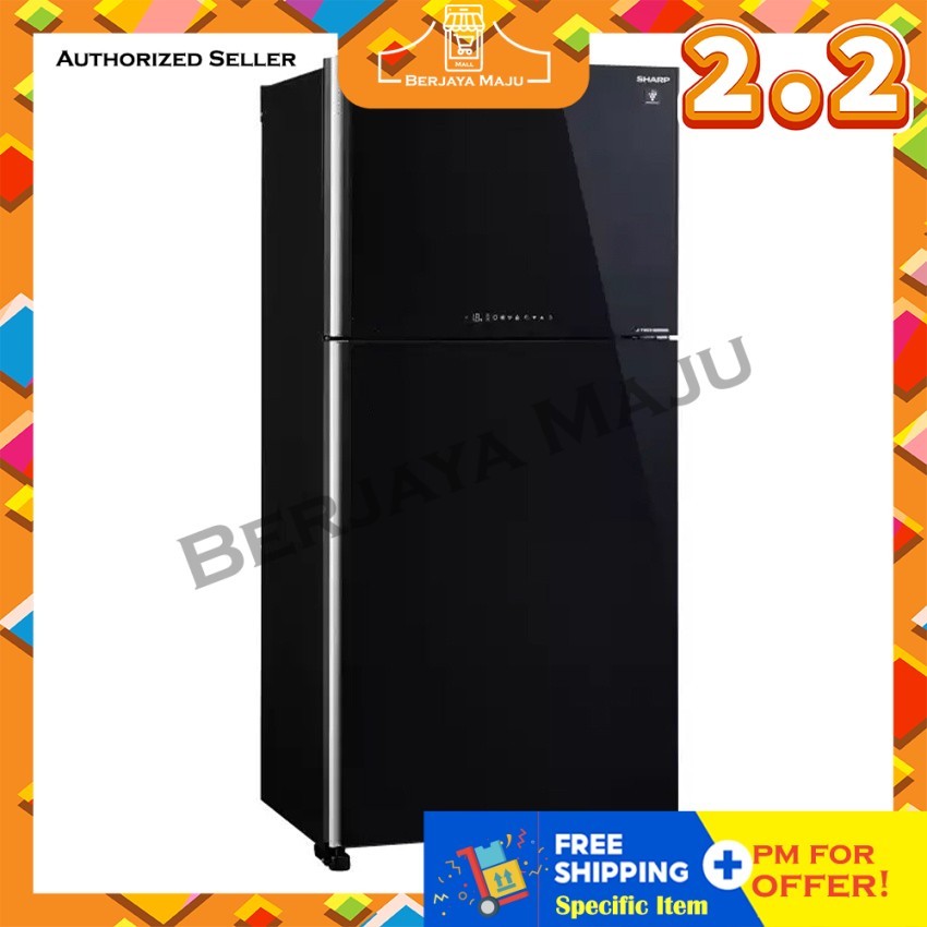 [SAVE 4.0] Sharp 720L 2 Door Inverter Glass Refrigerator SJP882MFGK ...