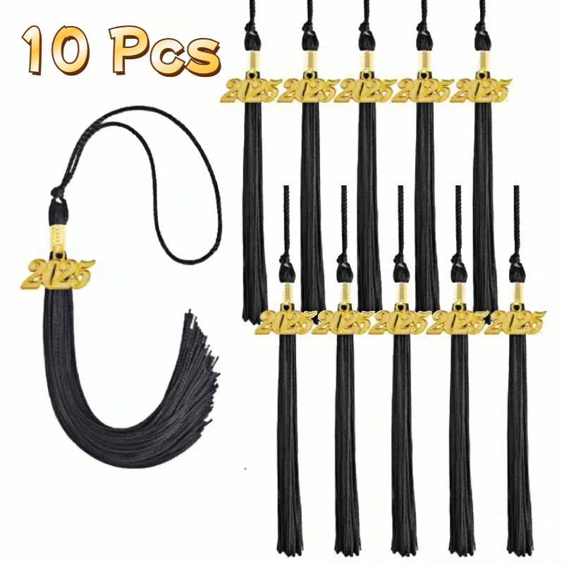 10Pcs,2025 Tassel Graduation, Black Graduation Tassel for Graduation ...