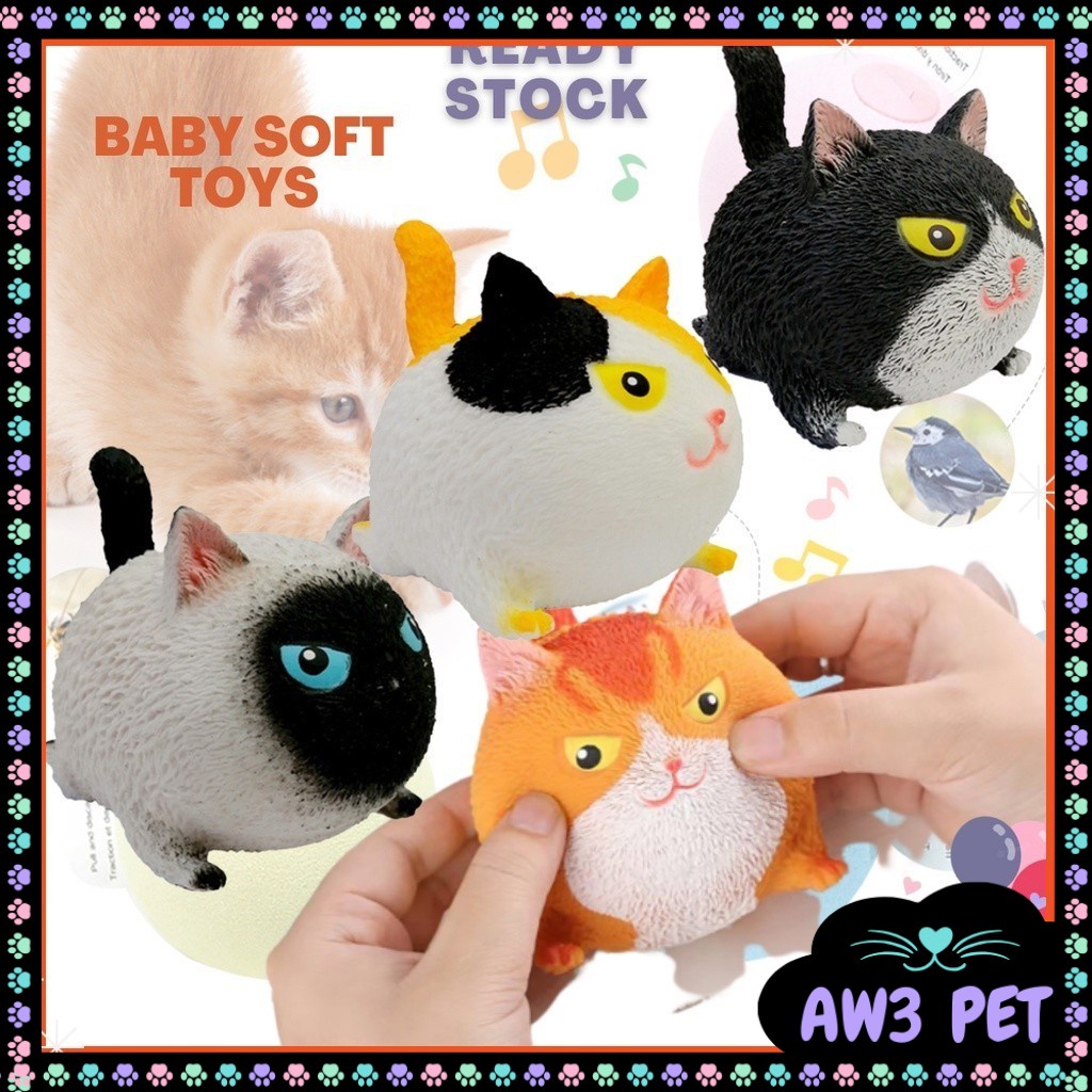 Angry Cat Squeeze Toy Stress Relief Squishy Toy Decompression Big Face ...