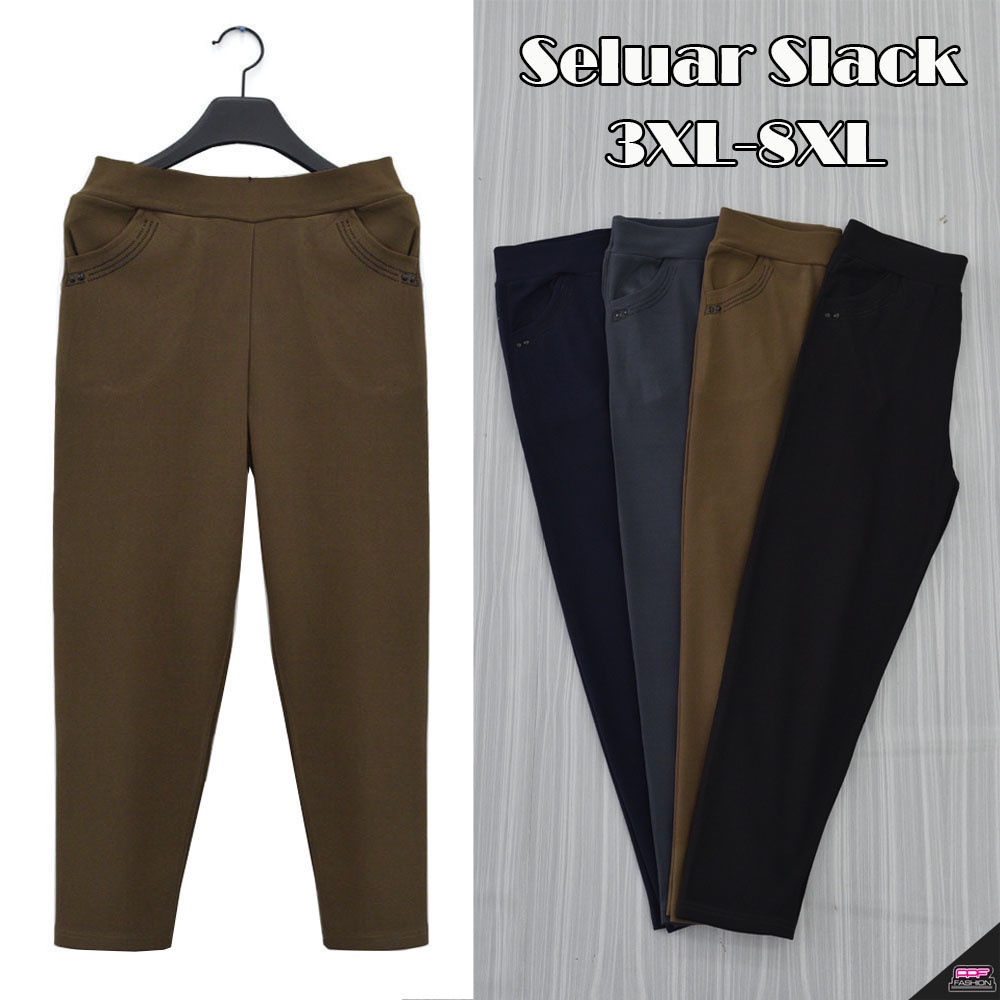 PPF 9516 3XL-8XL Slack Pant With Pocket Seluar Slim Fit Seluar Slack ...