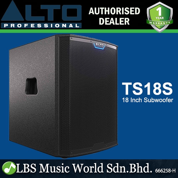 Alto Professional TS18S 18 Inch 2500W Powered Subwoofer Speaker Amp ...