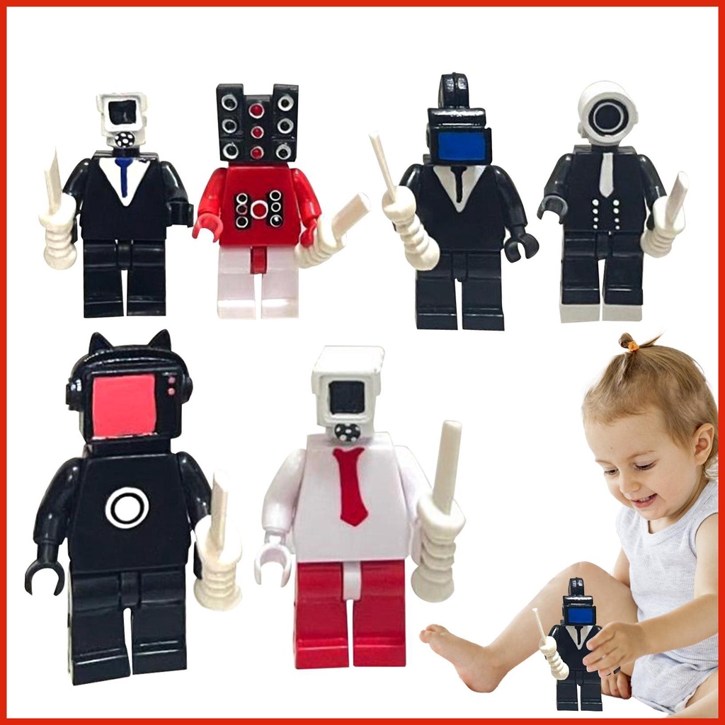 Skibidi Toilet Action Figure Skibidi Toilet Cameraman Block 6PCS/Set ...