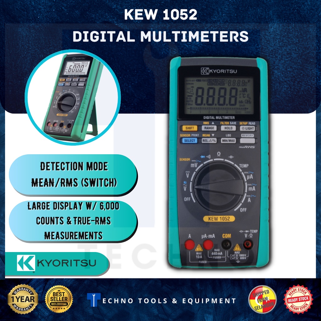KYORITSU KEW 1052 Digital Multimeter [Brand New with 12month Warranty ...