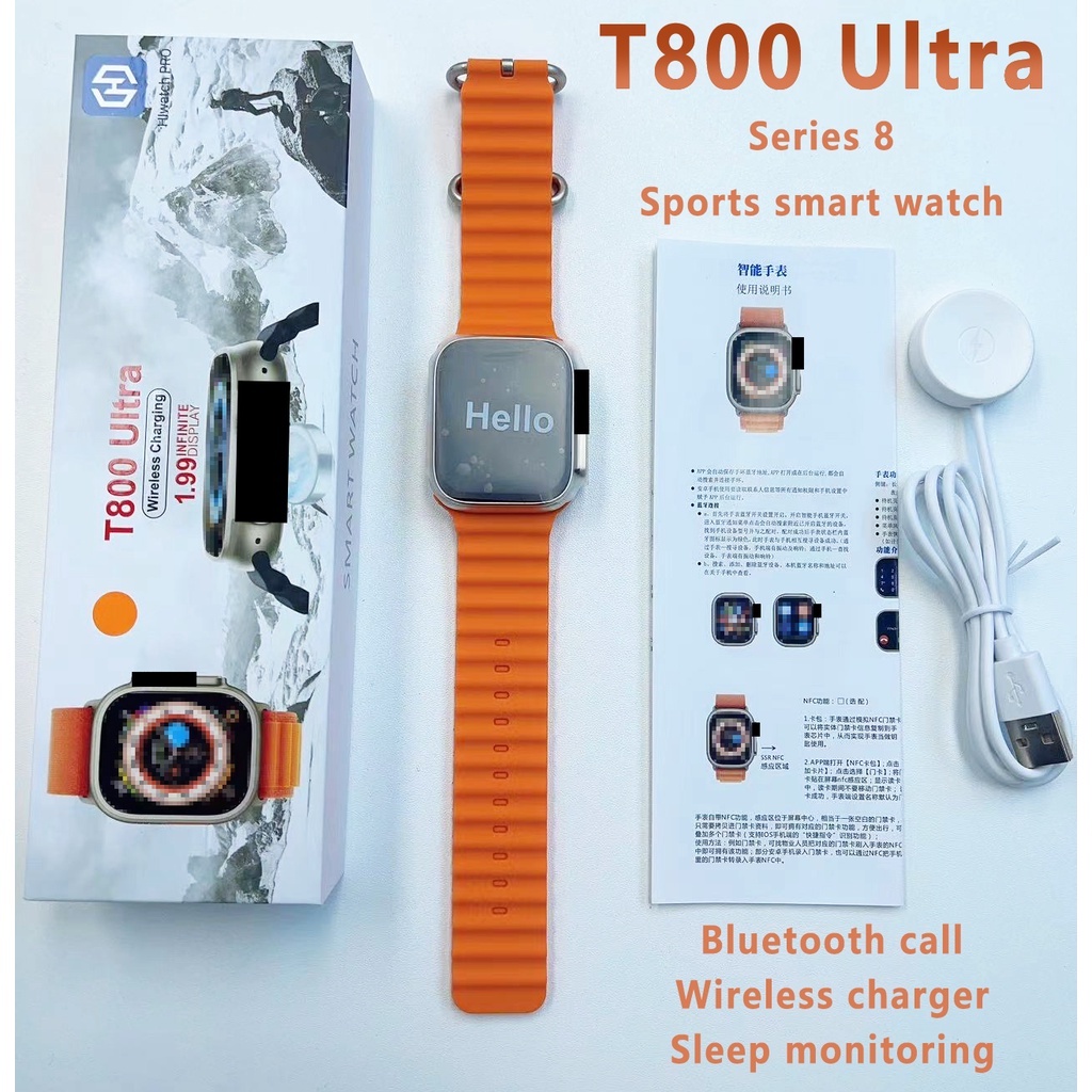 Original T800 Smartwatch Iwo 13 Max ultra Smart Watch Series 8 49MM Bluetooth calls Monitor ...