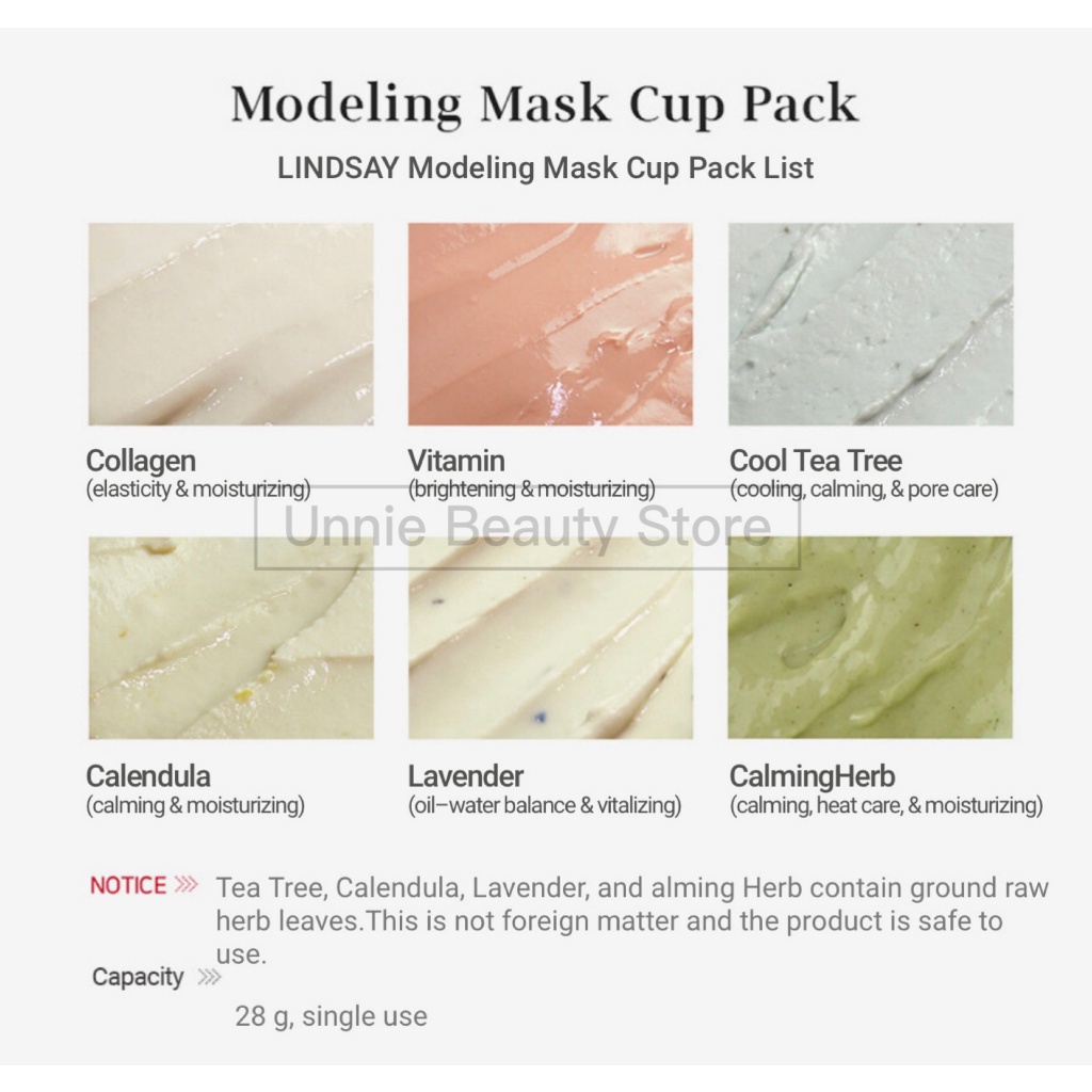 LINDSAY Modeling Mask Cup Pack 28g Lindsay软膜 | Shopee Malaysia