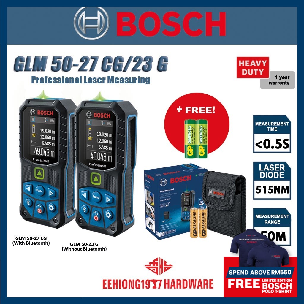 BOSCH GLM 50-27 CG GLM 50-23 G Professional Laser Measuring Pengukur Lase GLM50-27CG GLM50-23G ...