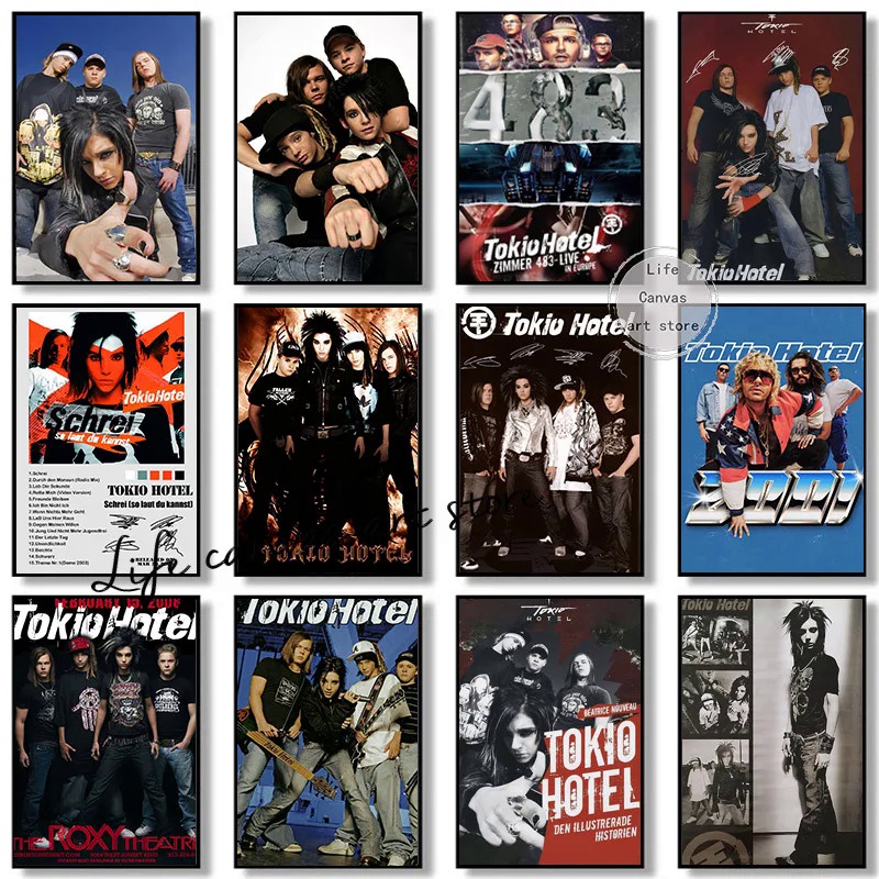 Vintage Tokio Hotel Album Humanoid Band Music Civer Series Art Poster ...
