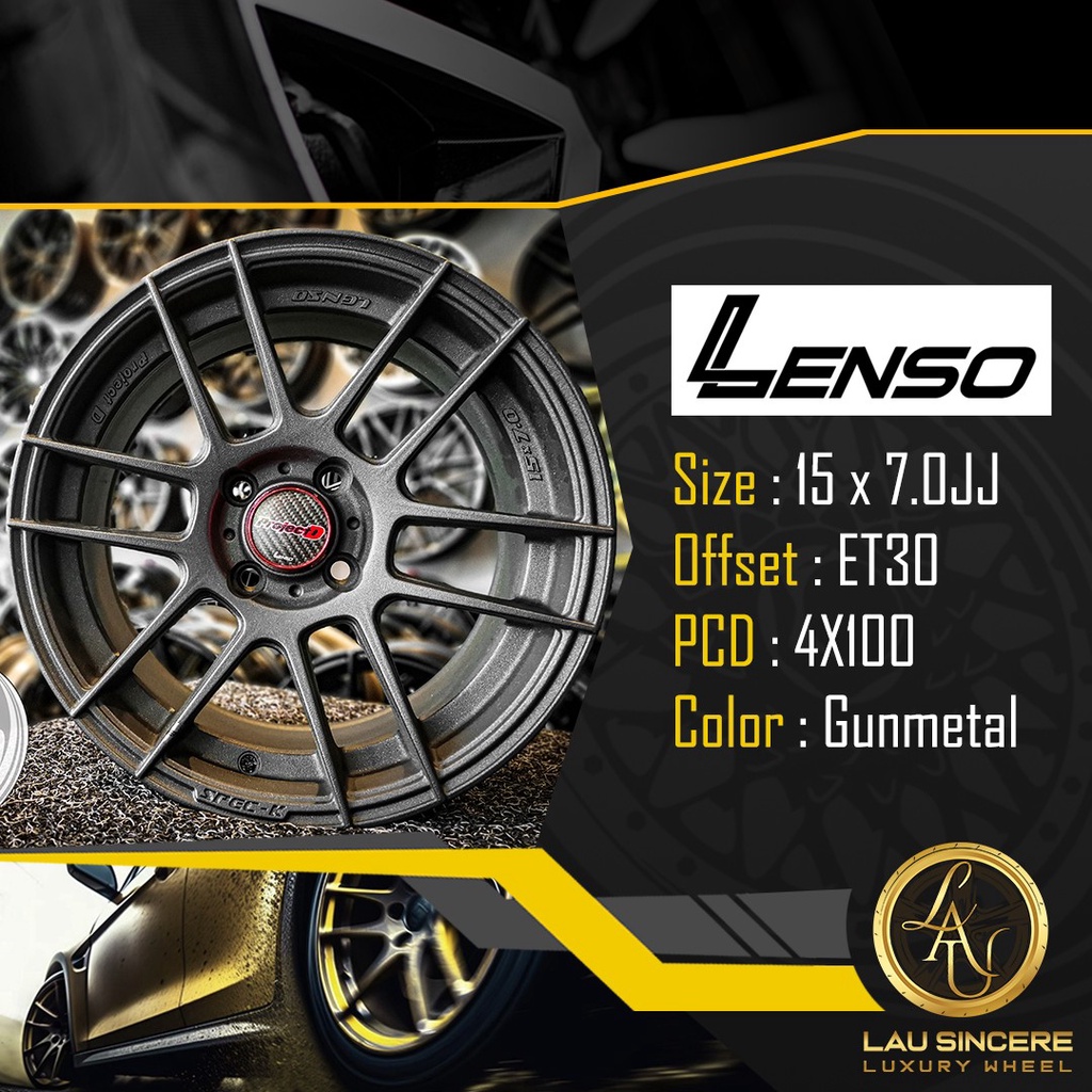 Lenso 15 x 7.0JJ 4X100 Gunmetal | Shopee Malaysia