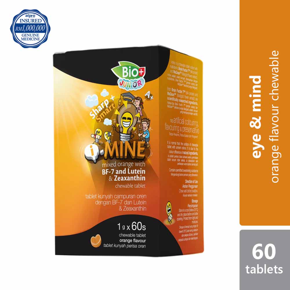 Bioplus Junior I-mine Mixed With Orange Multivitamin Chewable Tab 60s ...
