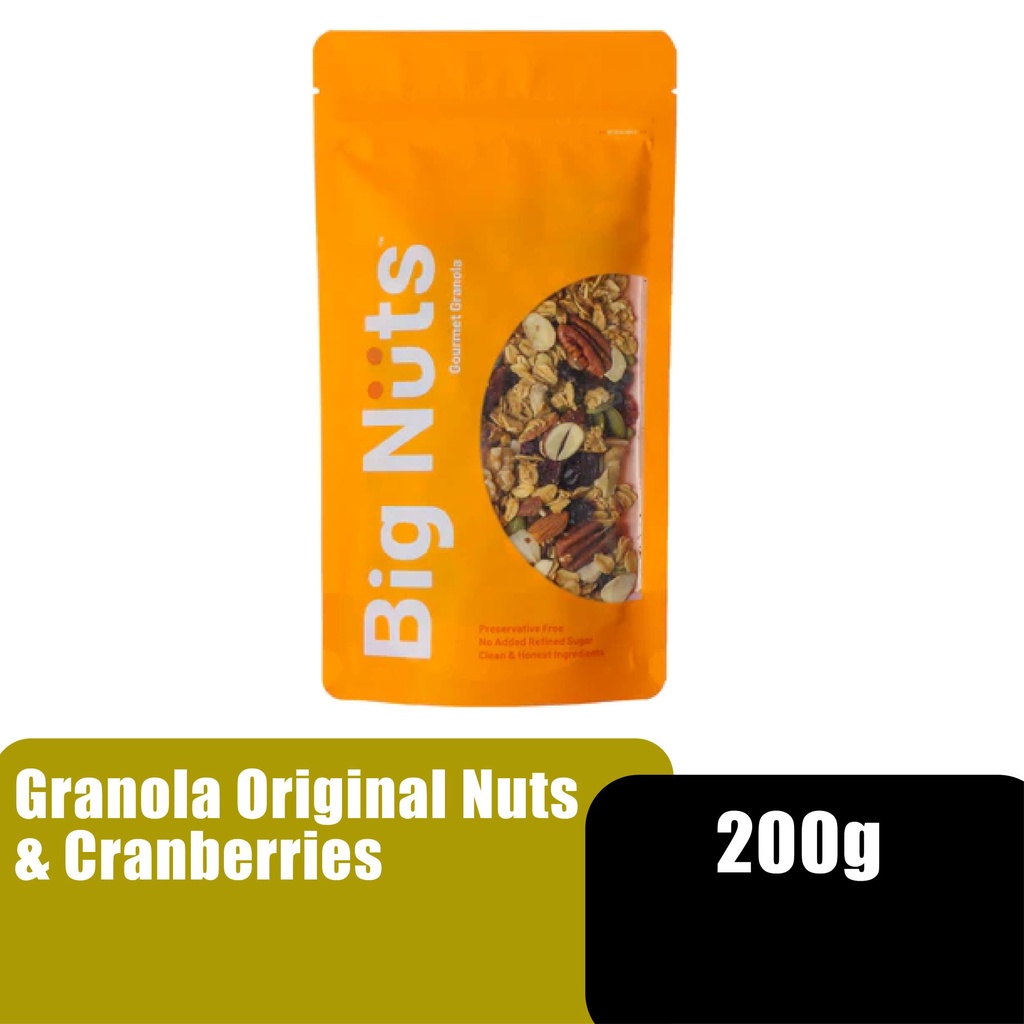BIG NUTS GRANOLA ORIGINAL NUTS & CRANBERRIES 200G | Shopee Malaysia