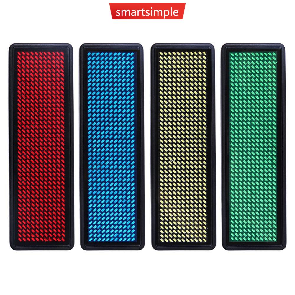 SMARTSIMPLE Mini LED Digital Programmable Rechargeable Scrolling Name ...