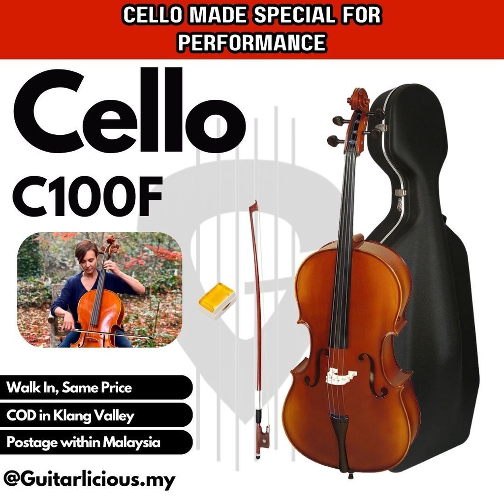 CLEARANCE - Full Size 4/4 Classical Cello Beginner level with hard case ...