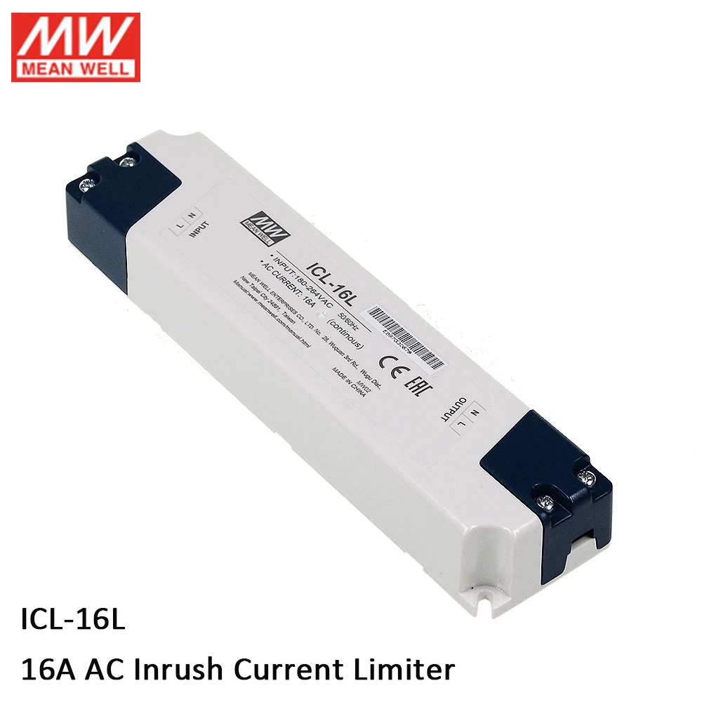MEAN WELL ICL-16L Linear type Terminal Block mounted 16A AC Inrush ...