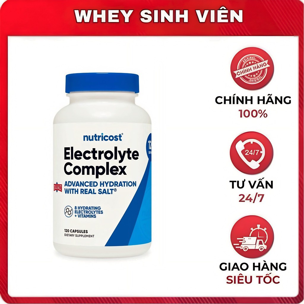 [Genuine] Nutricost Electrolyte Complex with Real Salt (120 Tablets ...