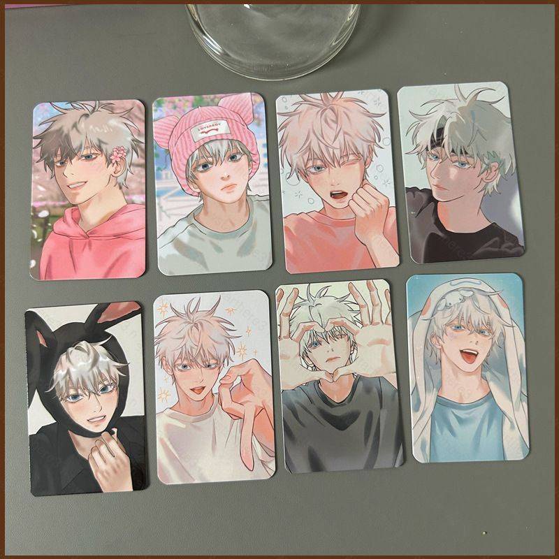 8PCS Anime Jujutsu Kaisen Card Fans Collection Gojo Satoru Card Fans ...