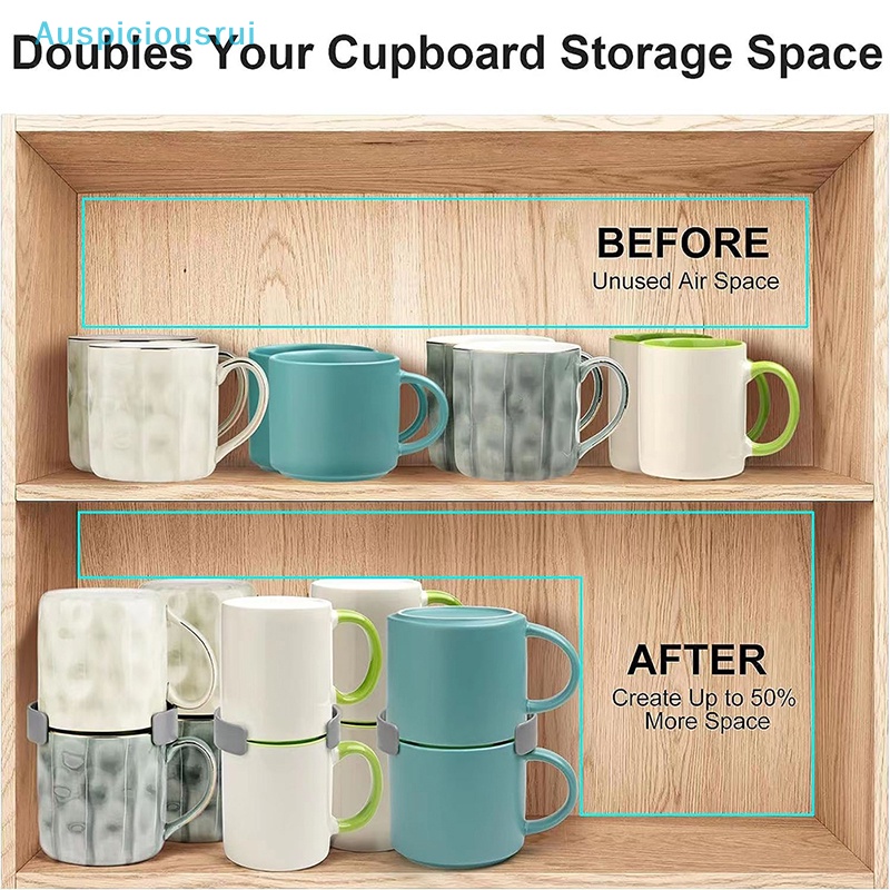 Auspiciousrui 1-6PCS Coffee Mug Cup Organizer And Storage Adjustable ...