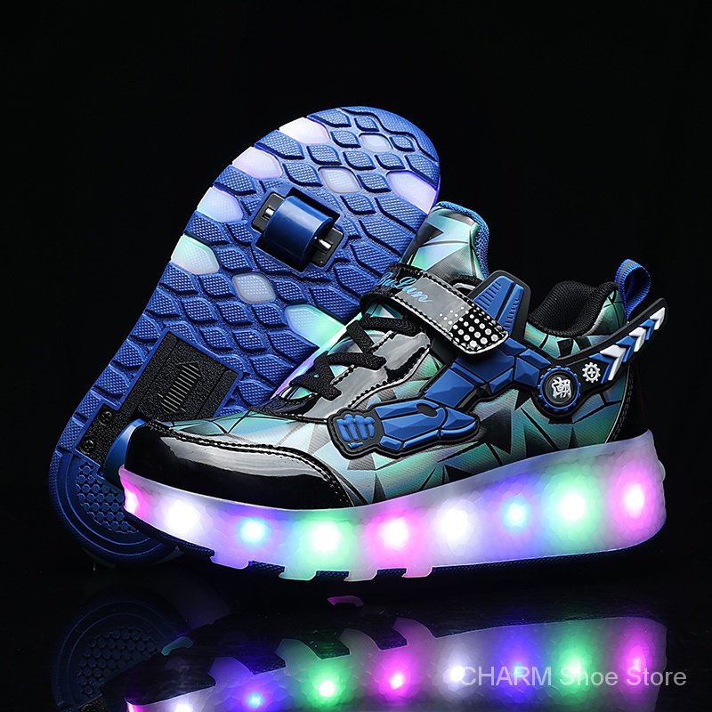 【100% High Quality】 Ready Stock LED Can charge Size 27-43 Kids Led ...