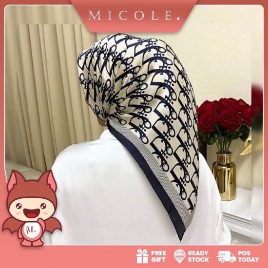 Ready Stock MICOLE C9113 Tudung Bawal Satin Silk Bidang 45 Muslimah ...